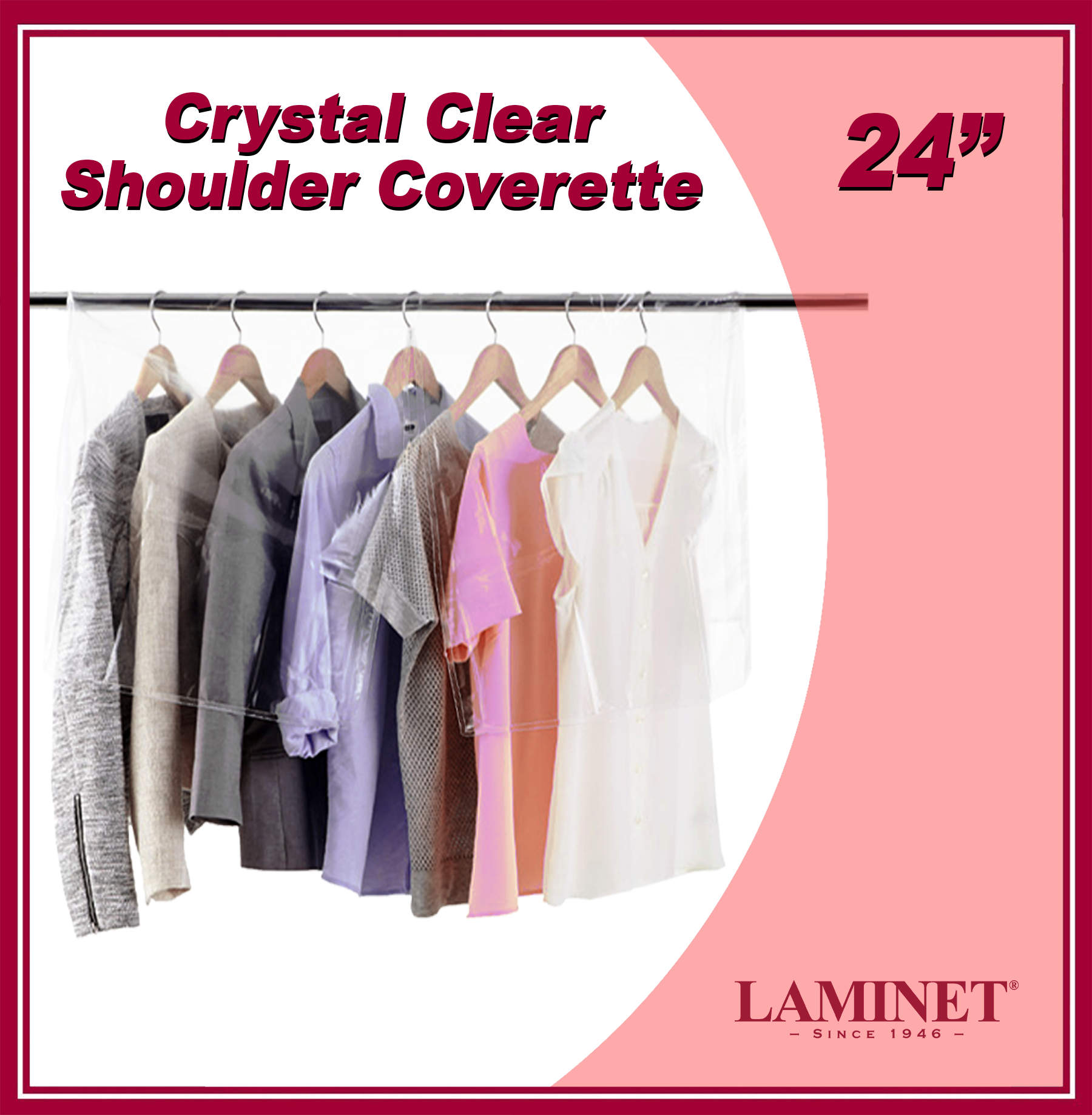 LAMINET Crystal Clear Shoulder Closet Coverette – Coversforthehome